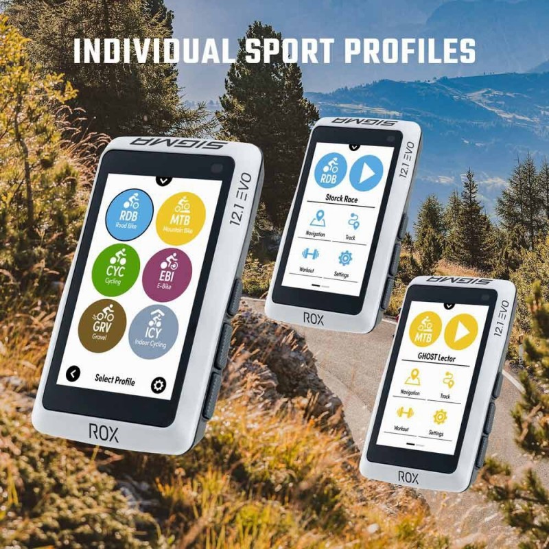 CICLOCOMPUTADOR SIGMA ROX 12.1 EVO BASIC BLANCO